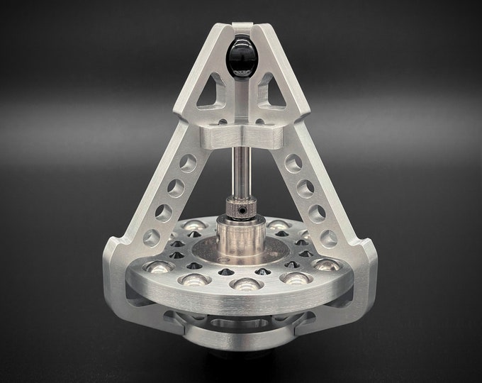 Tetrahedron Gyroscope Display | Desktop Kinetic Sculpture in Machined ...