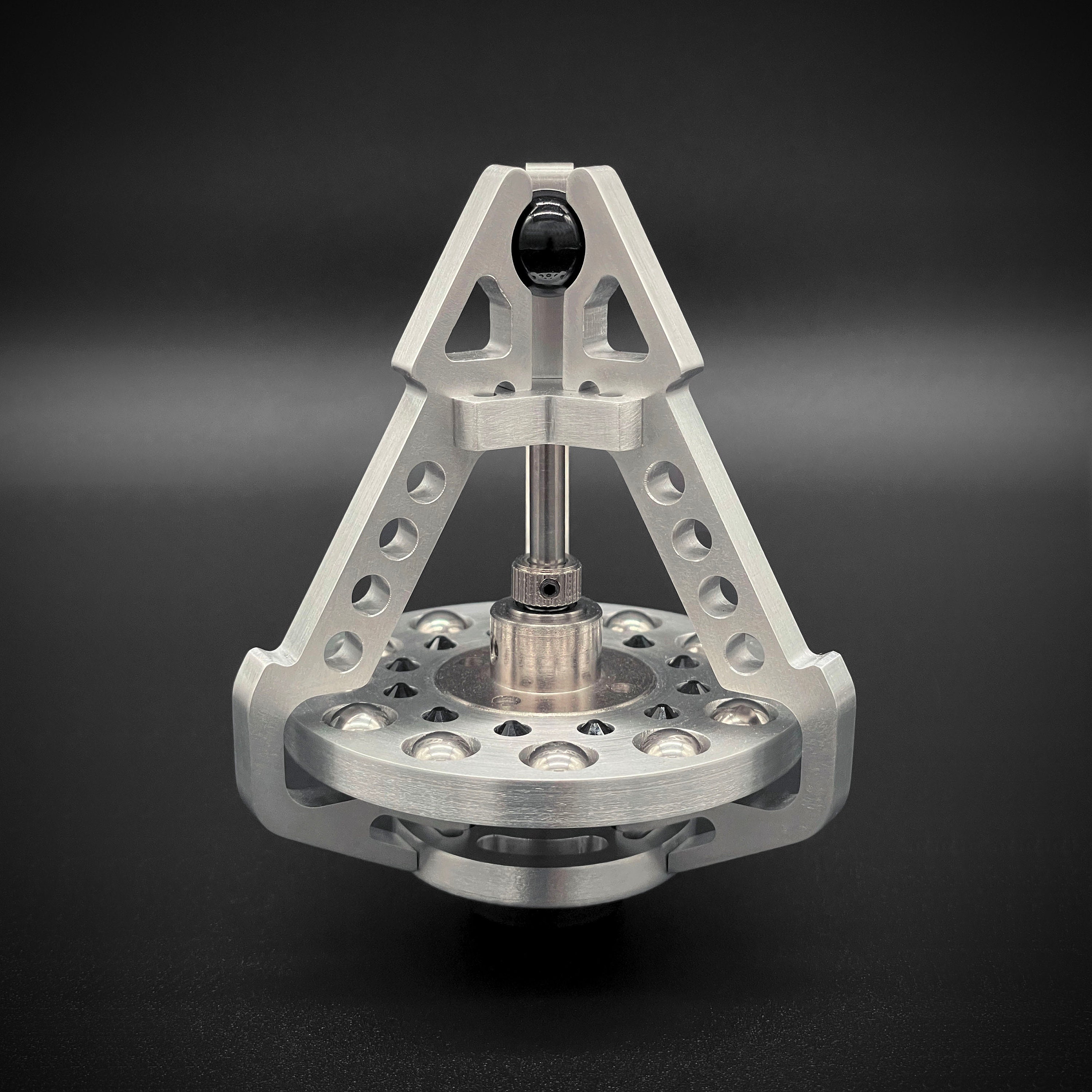 Tetrahedron Gyroscope Display | Desktop Kinetic Sculpture in Machined ...