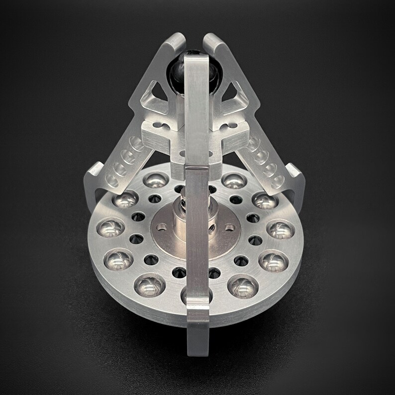 Tetrahedron Gyroscope Display | Desktop Kinetic Sculpture in Machined ...