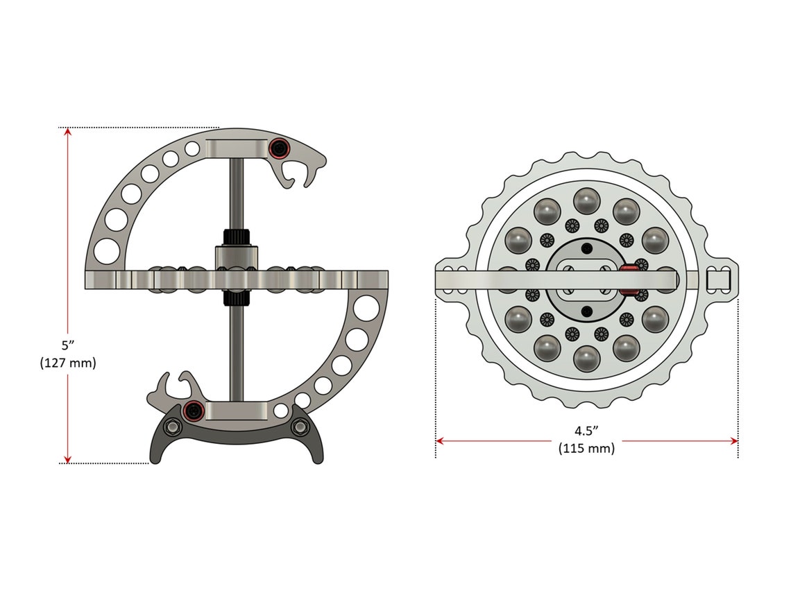 Modern Gyroscope Display W/ Stand Desktop Kinetic Sculpture in Machined ...