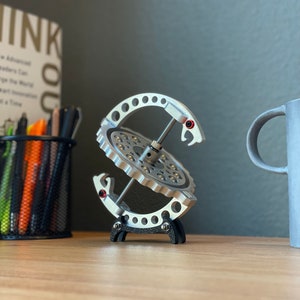 Modern Gyroscope Display W/ Stand | Desktop Kinetic Sculpture in ...