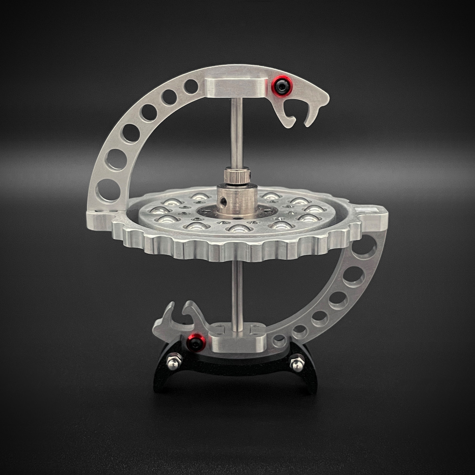 Modern Gyroscope Display W/ Stand Desktop Kinetic Sculpture in Machined ...