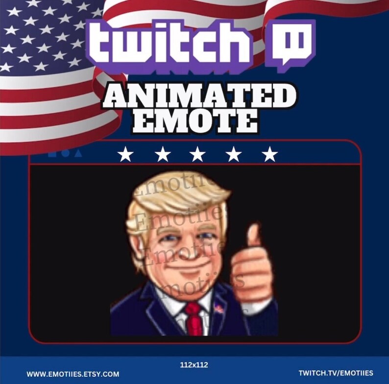 Animated Twitch Emote, Donald Trump Emote, Emote President, Gif Emote ...