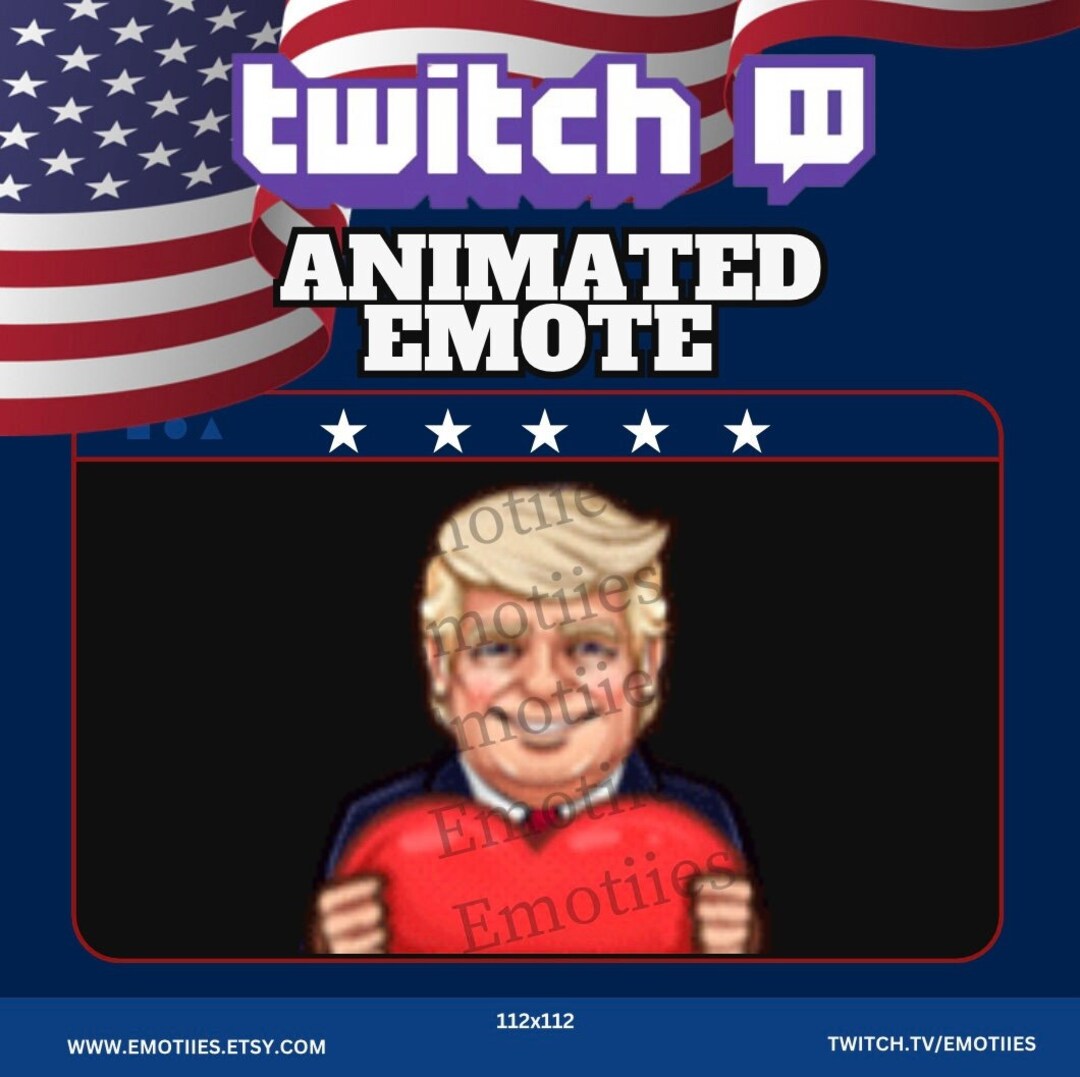 Animated Twitch Emote, Donald Trump Emote, Emote President, Gif Emote ...
