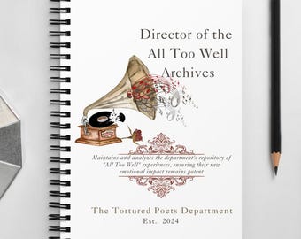 All Too Well Taylor Swift Spiral Notebook - Etsy