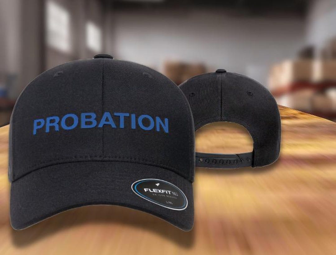 PROBATION Adult Adjustable Cap -royal Blue on Black - Etsy