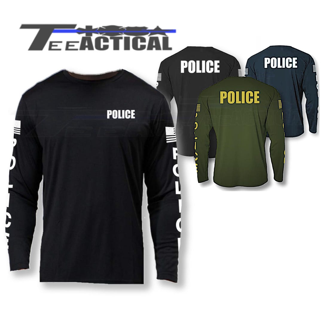 Custom POLICE Active Moisture Wicking Long Sleeve - Etsy