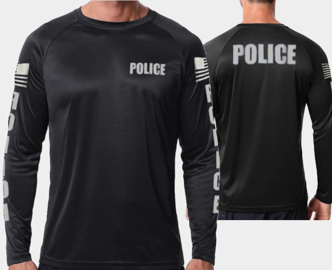 Custom POLICE Active Moisture Wicking Long Sleeve - Etsy