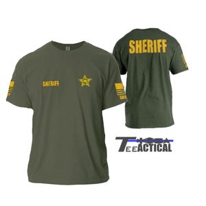 Custom SHERIFF Short Sleeve 100% Cotton Tee Shirt - Etsy