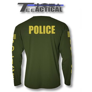 POLICE or SHERIFF Performance Moisture Wicking Long Sleeve Tees ...