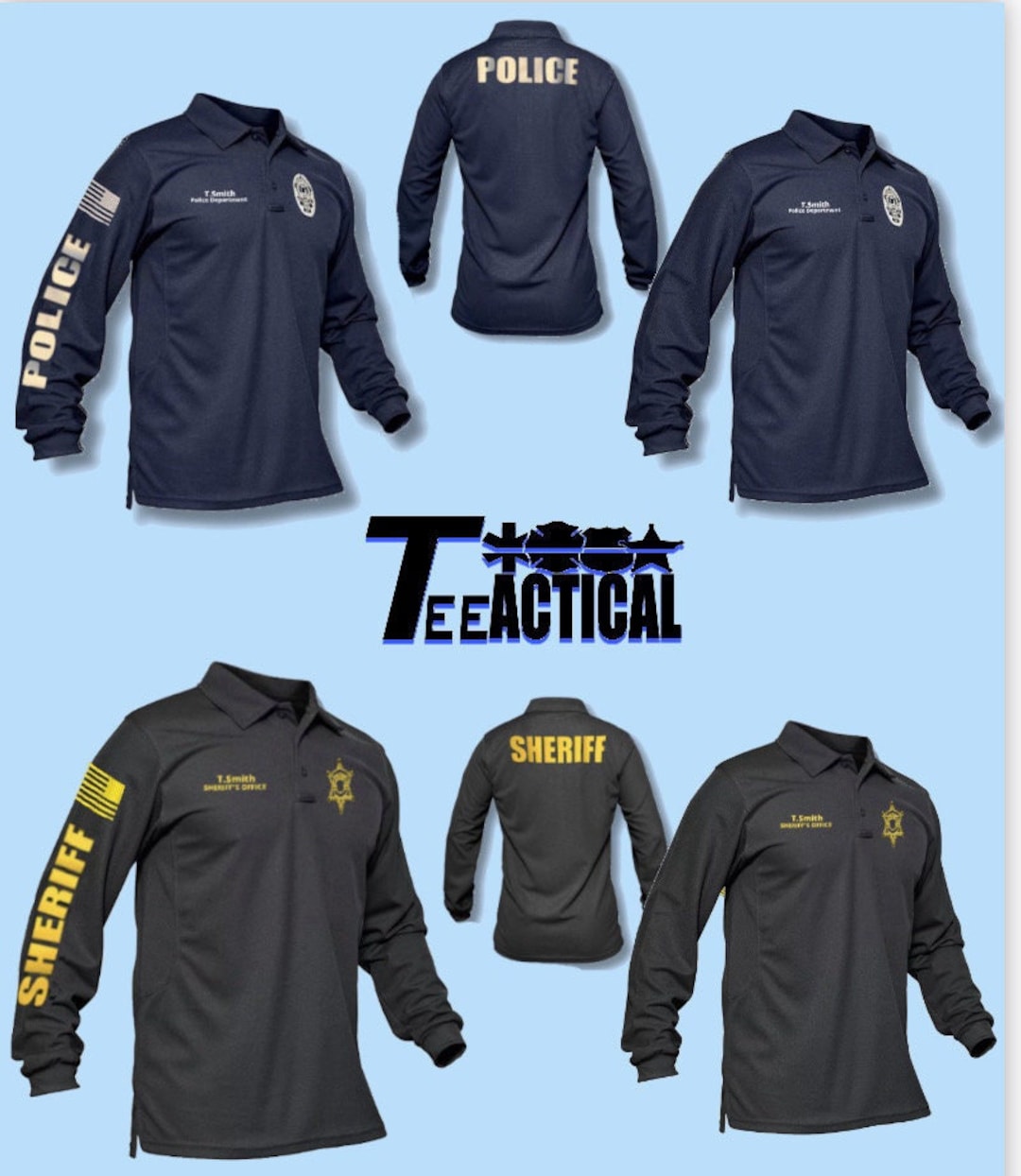 Custom First Responder Tactical Long-sleeve Polo Shirts - Etsy