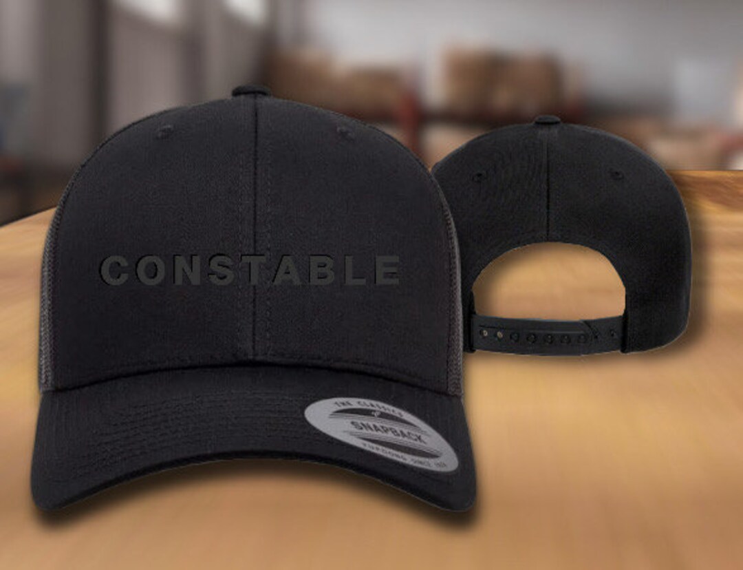 CONSTABLE Adult Adjustable Cap -black on Black - Etsy
