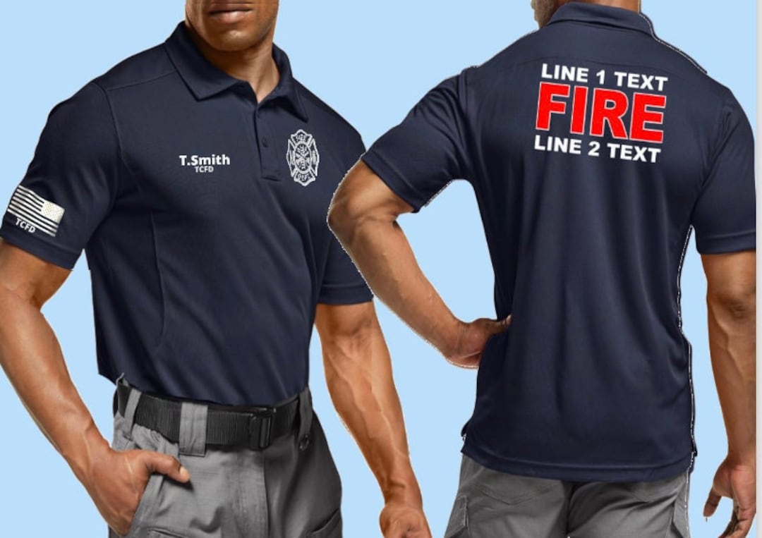 Custom Firefighter Tactical Polos - Etsy