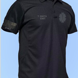 Custom EMT EMS EMR First Responder Tactical Short-sleeve Polo Shirts - Etsy