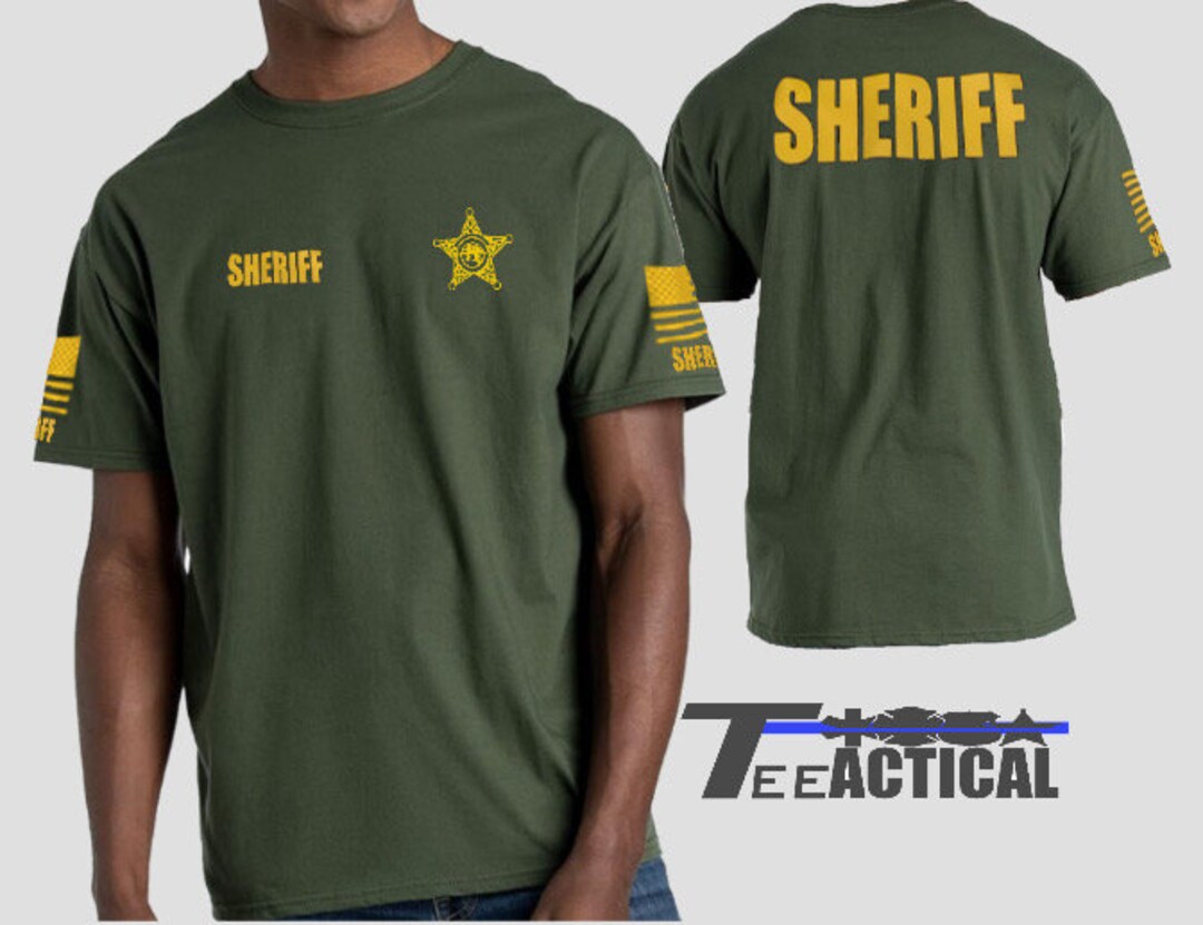 Custom SHERIFF Short Sleeve 100% Cotton Tee Shirt - Etsy