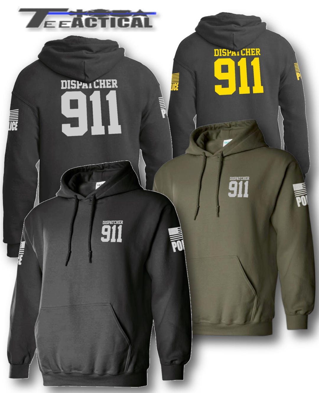 Custom 911 DISPATCHER Pull Over Hoodie - Etsy