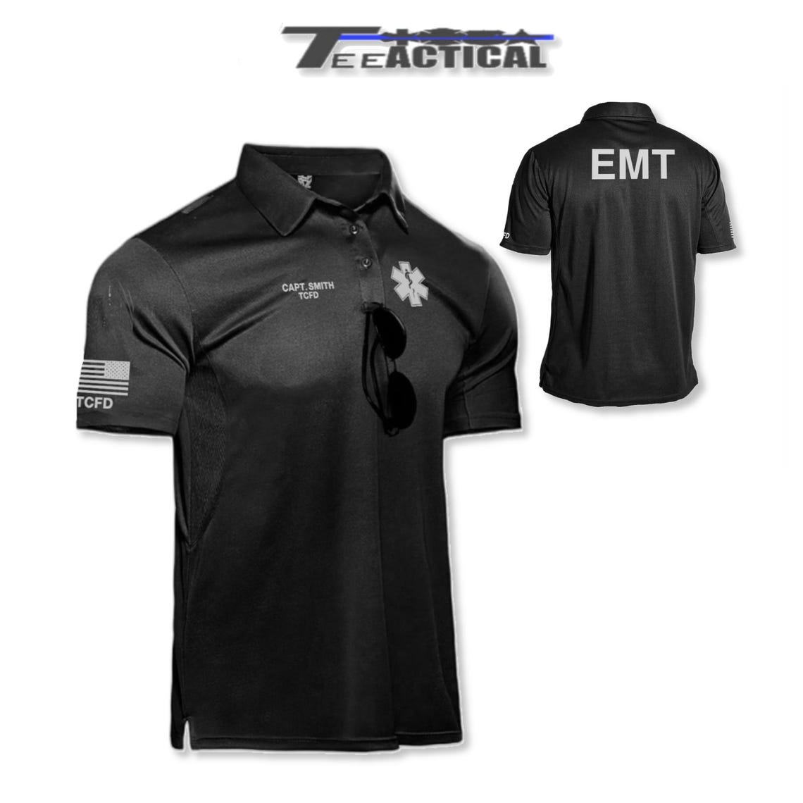 Custom EMT EMS EMR First Responder Tactical Short-sleeve Polo Shirts - Etsy
