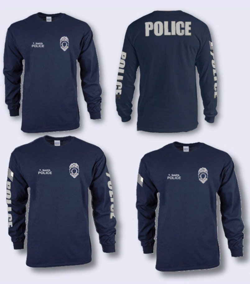 Custom Police Long Sleeve Shirt - Etsy