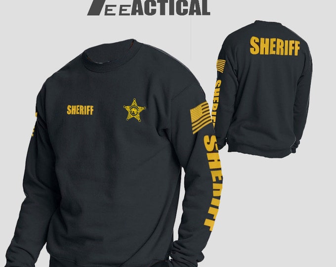 Custom SHERIFF DEPUTY Long Sleeve Crewneck Shirts - Etsy