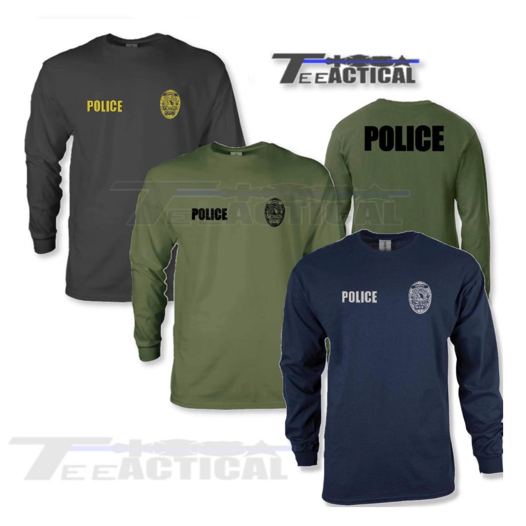 Customizable First Responder 100% Cotton Long Sleeve Shirts - Custom ...