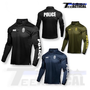 Custom POLICE (fully Customizable) Tactical Long-sleeve Polo Shirts - Etsy