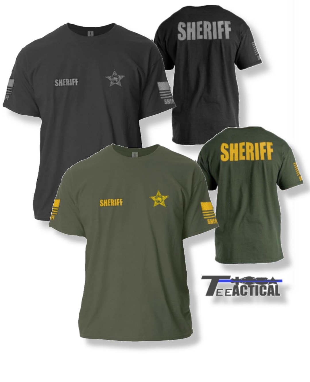 Custom SHERIFF Short Sleeve 100% Cotton Tee Shirt - Etsy