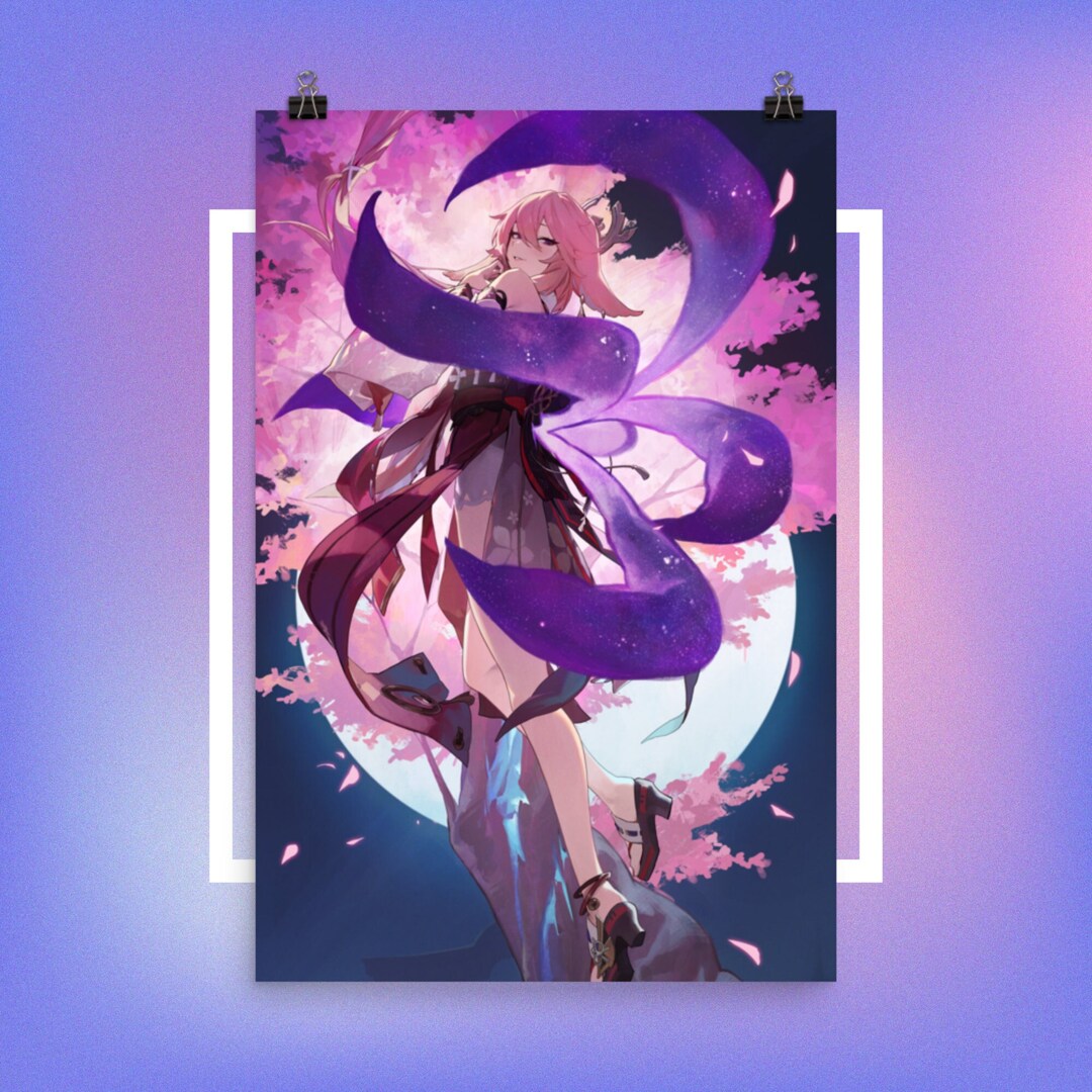 Genshin Impact Yae Miko Premium Gloss Poster - Etsy