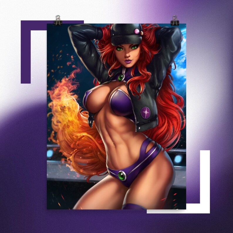 Sexy Starfire Comic Premium Gloss Poster - Etsy