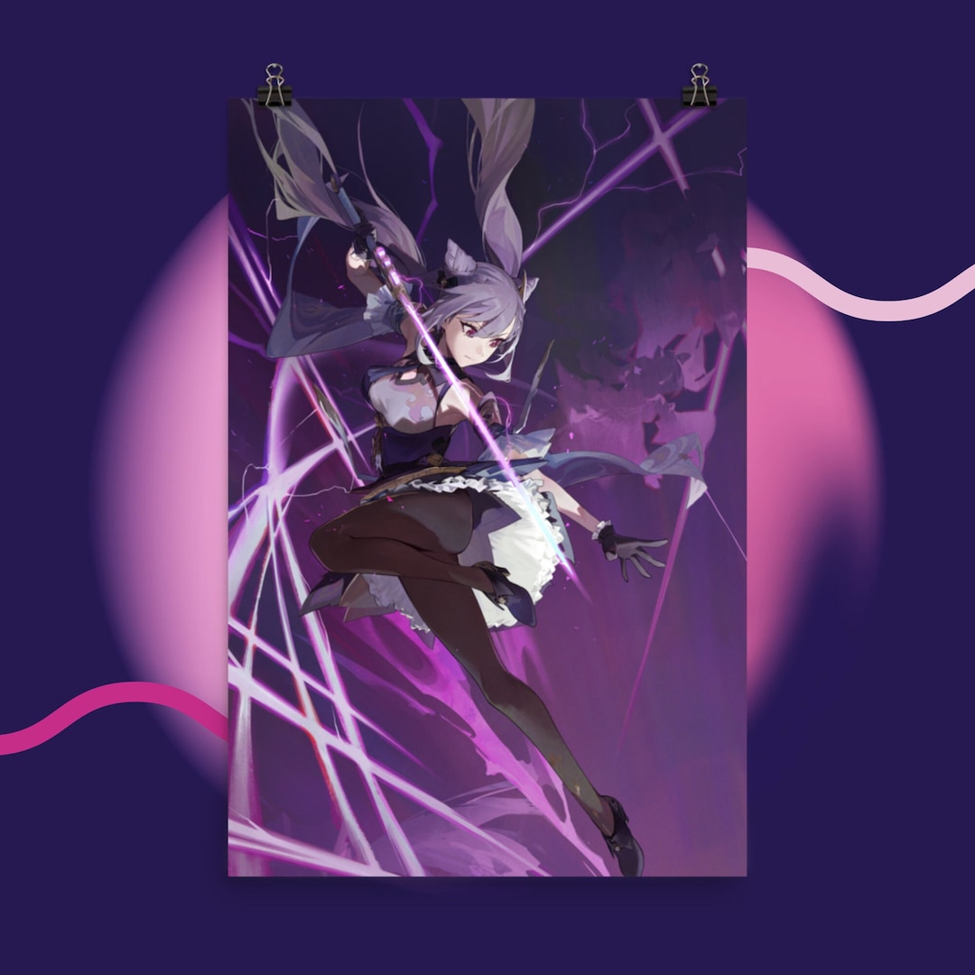 Genshin Impact Keqing Premium Gloss Poster - Etsy