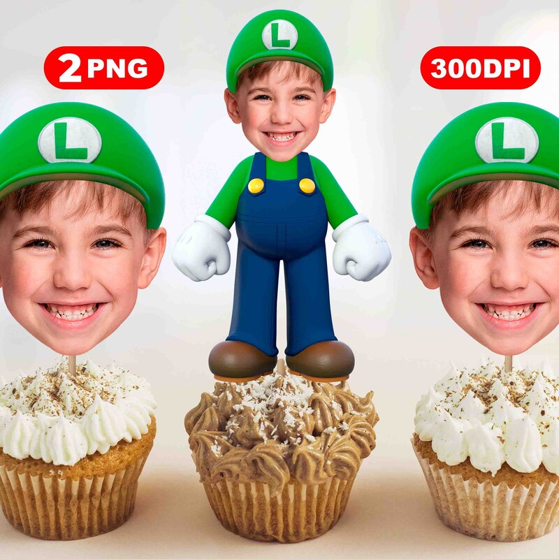 Luigi Face Png - Etsy