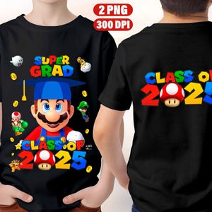 SUPER MARIO PNG Graduation T-shirt Digital Design, Class of 2025 ...