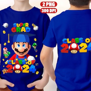 SUPER MARIO PNG Graduation T-shirt Digital Design, Class of 2024 ...