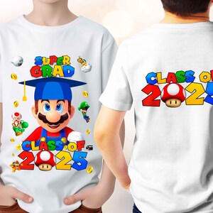 SUPER MARIO PNG Graduation T-shirt Digital Design, Class of 2025 ...
