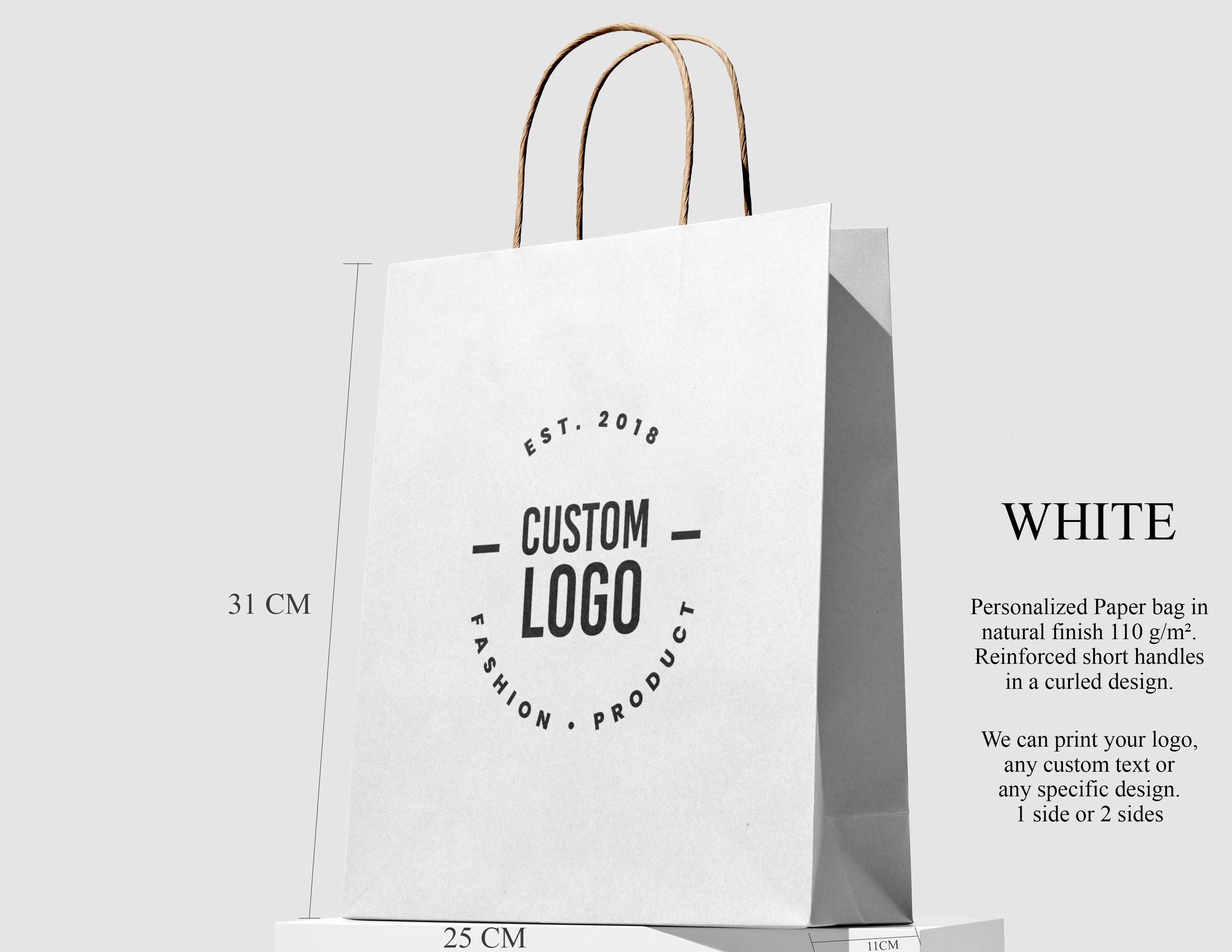 Personalized Paper Bags With Logo – Custom Kraft Shopping Bags – Eco ...
