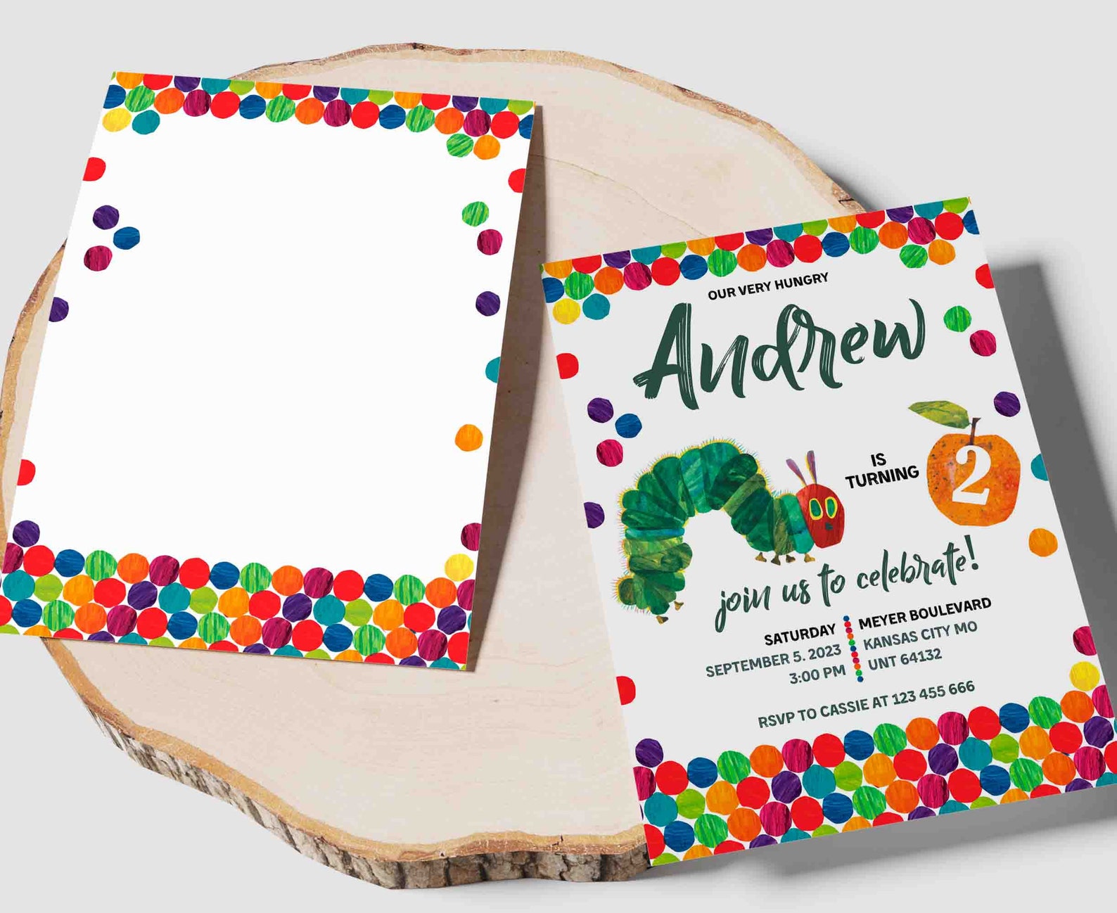 Editable the Very Hungry Caterpillar Birthday Invitation, Canva ...