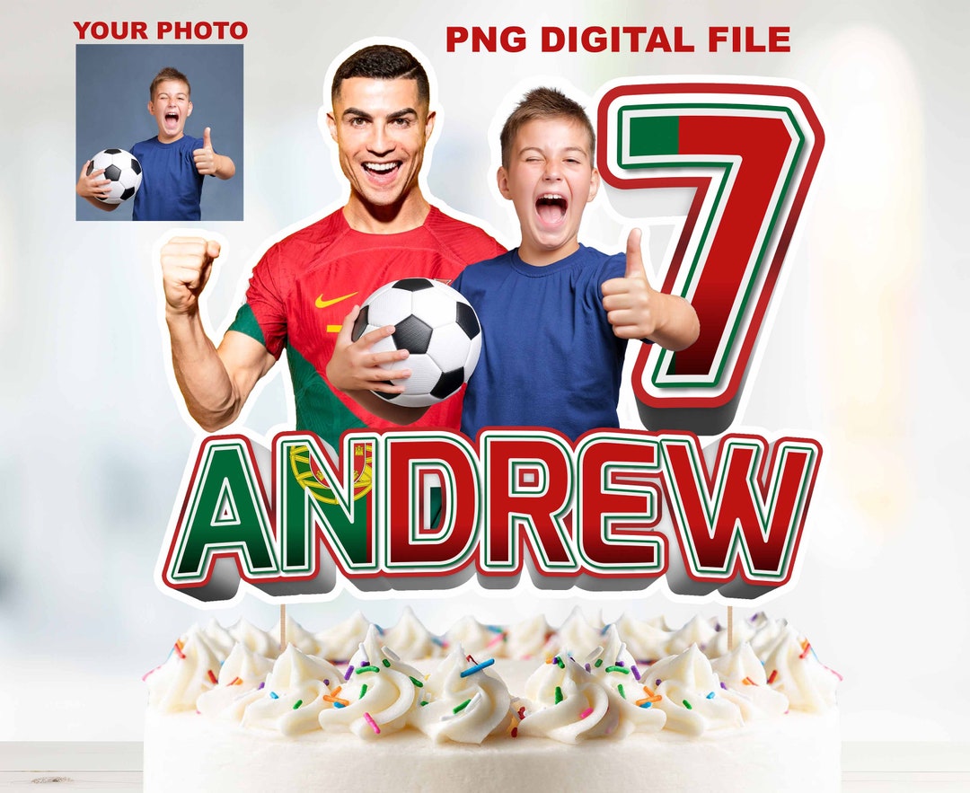 Ronaldo Cake Topper With Photo| Cristiano Ronaldo Cake Topper | Ronaldo ...