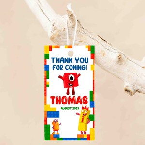 Numberblocks Birthday Invitation, Canva Template, Mobile Size, Label ...