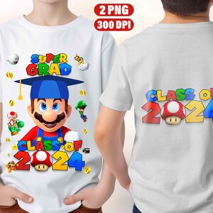 SUPER MARIO PNG Graduation T-shirt Digital Design, Class of 2024 ...
