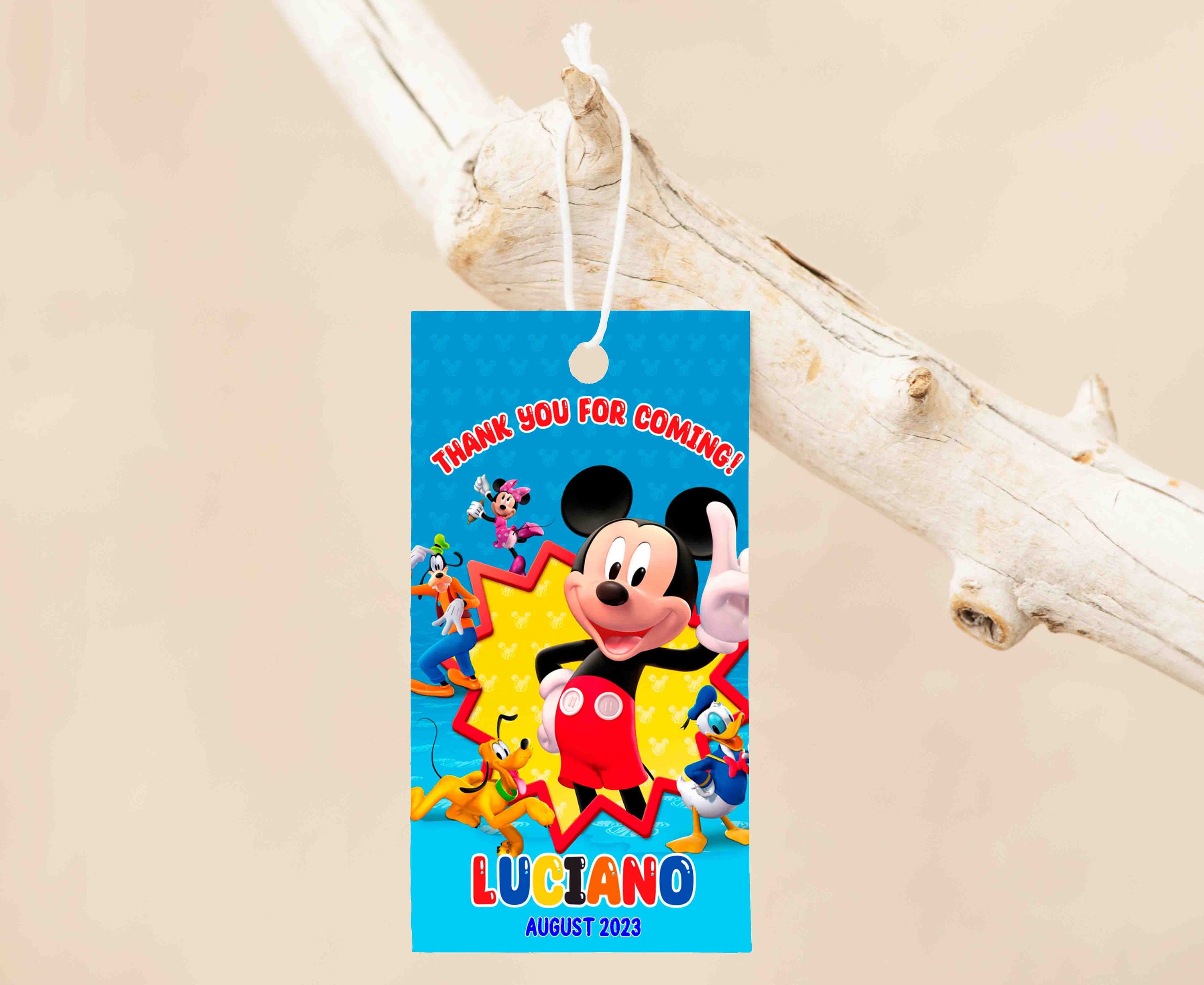 Mickey Mouse Birthday Invitation Canva Template Mobile Size - Etsy