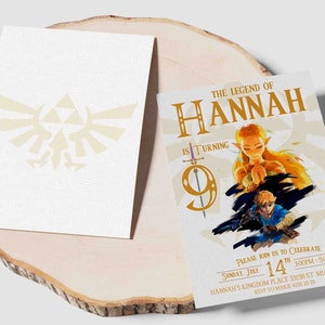 Editable the Legend of Zelda Birthday Invitation, Canva Template ...