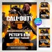 Editable Call of Duty Birthday Invitation, Canva Template, Mobile Size ...