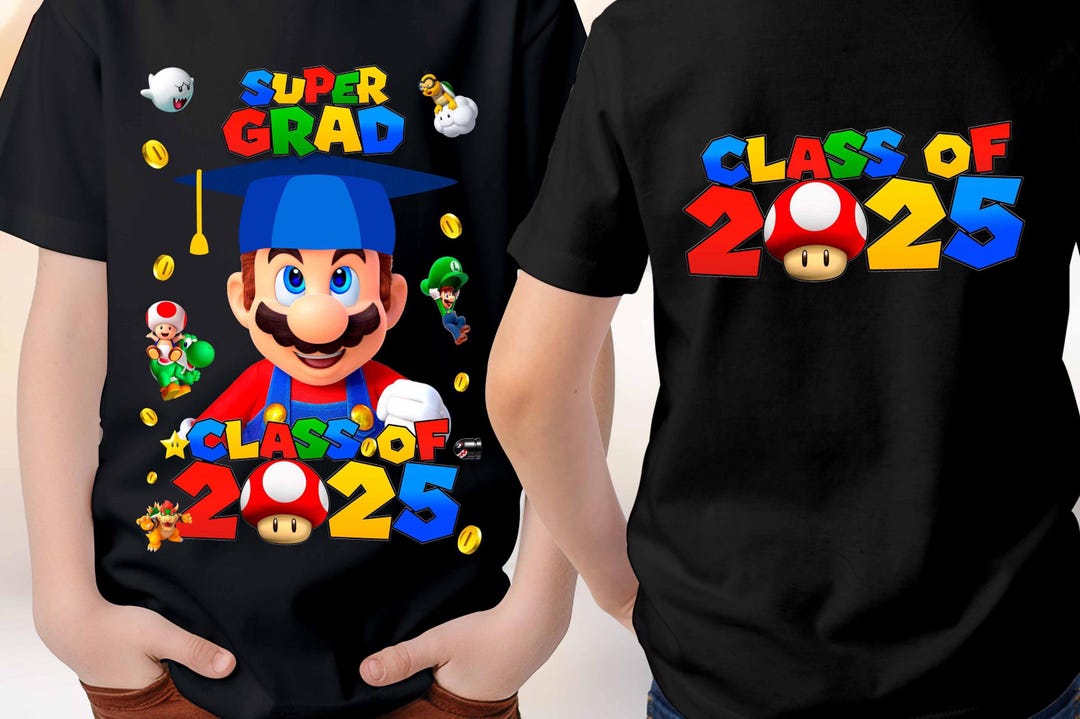 SUPER MARIO Graduation T-shirt Class of 2025, Custom Graduation Shirt ...