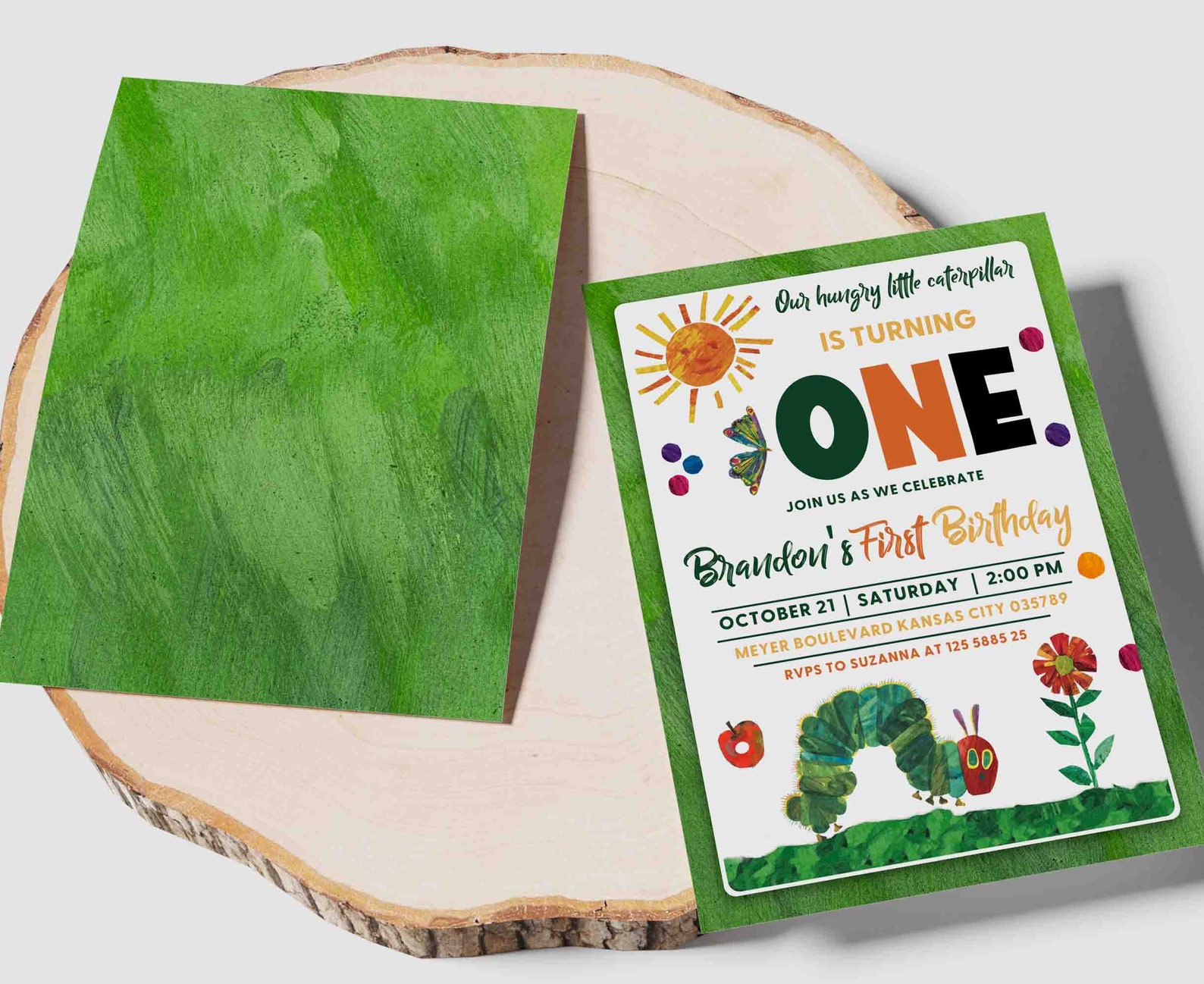Editable the Very Hungry Caterpillar Birthday Invitation, Canva ...
