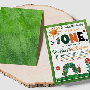 Editable the Very Hungry Caterpillar Birthday Invitation, Canva ...