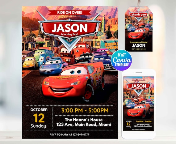 Invitaciones Para Imprimir Con Entradas De Disney Cars 632x1000