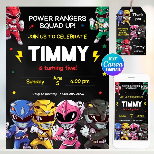 Power Rangers Banner - Etsy