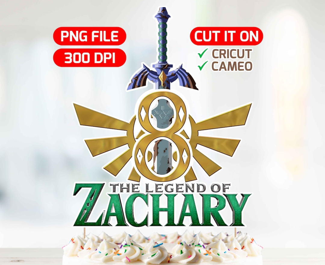 The Legend of Zelda Cake Topper | PNG | 300 DPI | Cut It on Cricut or ...