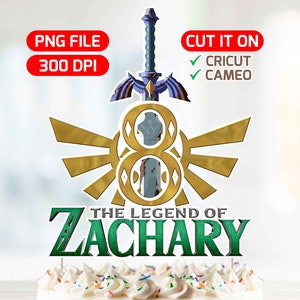 The Legend of Zelda Cake Topper | PNG | 300 DPI | Cut It on Cricut or ...