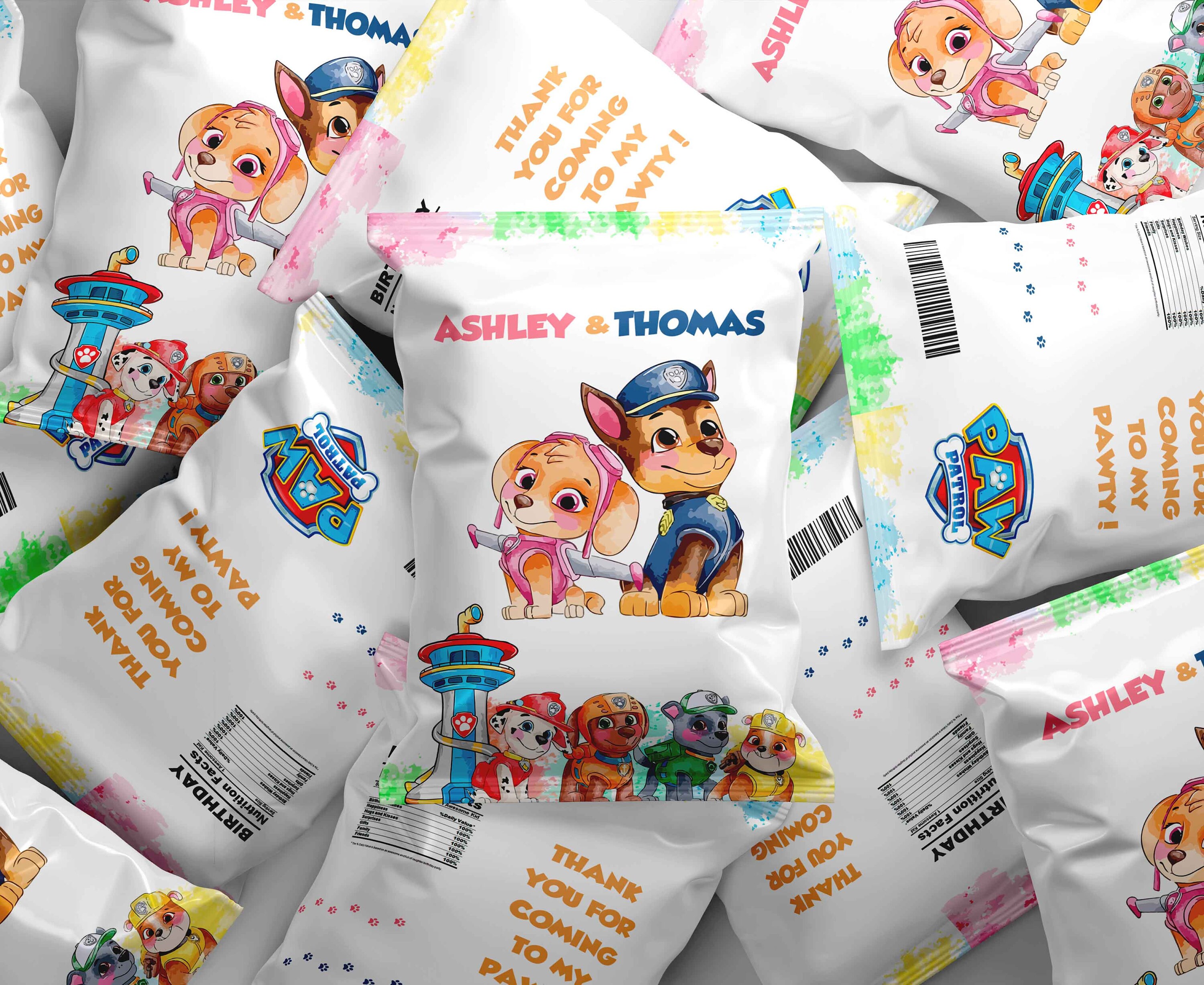 Patrol Siblings Sister & Brother Chips Bag Capri Sun Water - Etsy