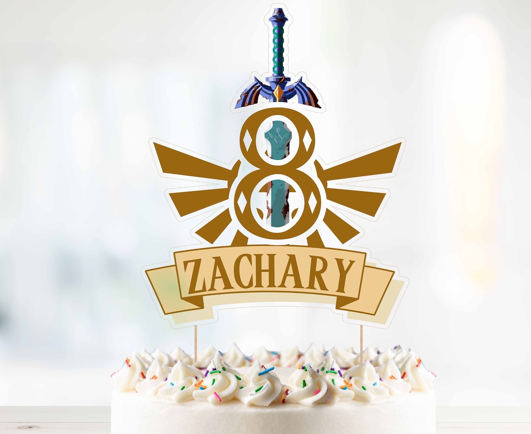 The Legend of Zelda Cake Topper | Canva Template | - Etsy UK